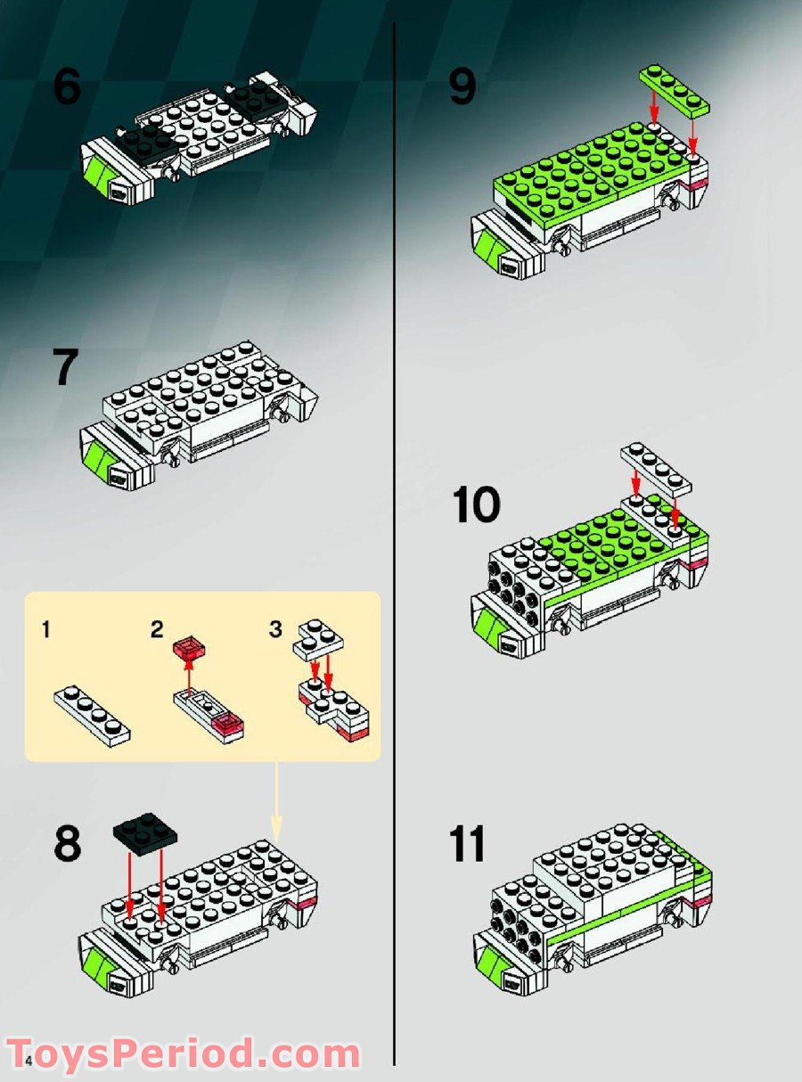 LEGO 8154 Brick Street Customs Instructions and Parts List