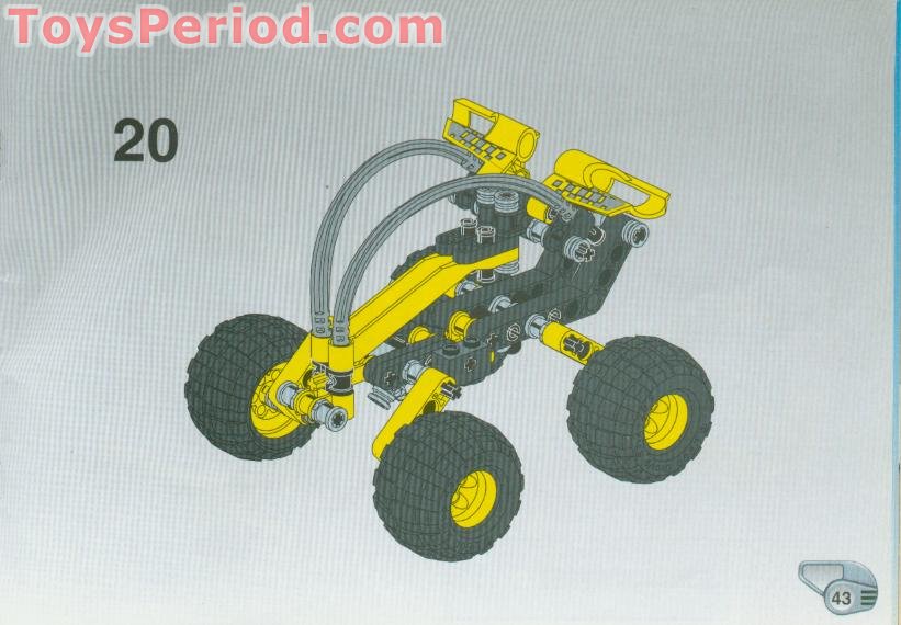 LEGO 8240 Slammer Stunt Bike Instructions and Parts List