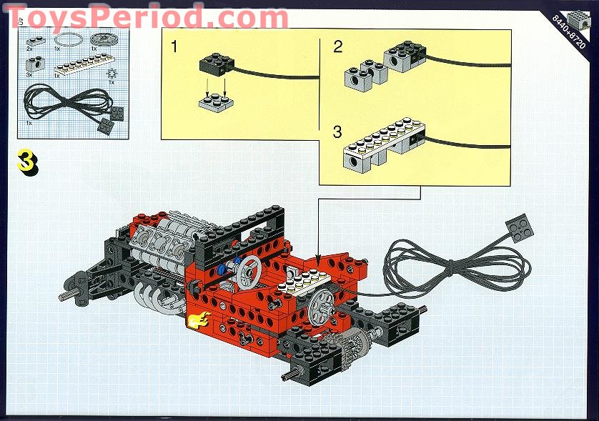 LEGO 8440 Formula Indy Racer Instructions and Parts List