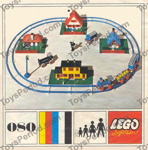 LEGO 080-1 Basic Building Set with Train Instructions and Parts List
