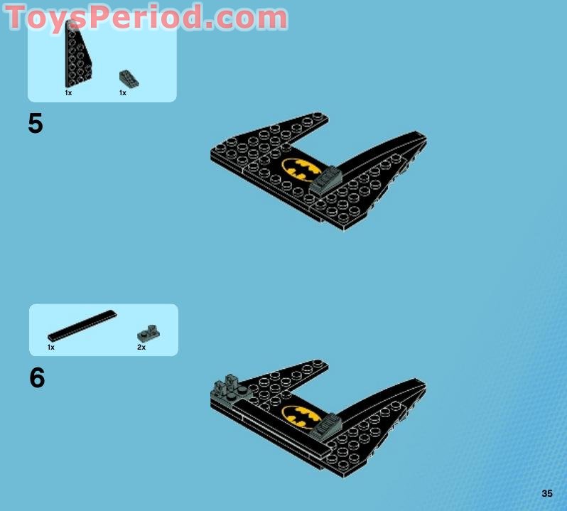 LEGO 6863 Batwing Battle Over Gotham City Instructions and Parts List
