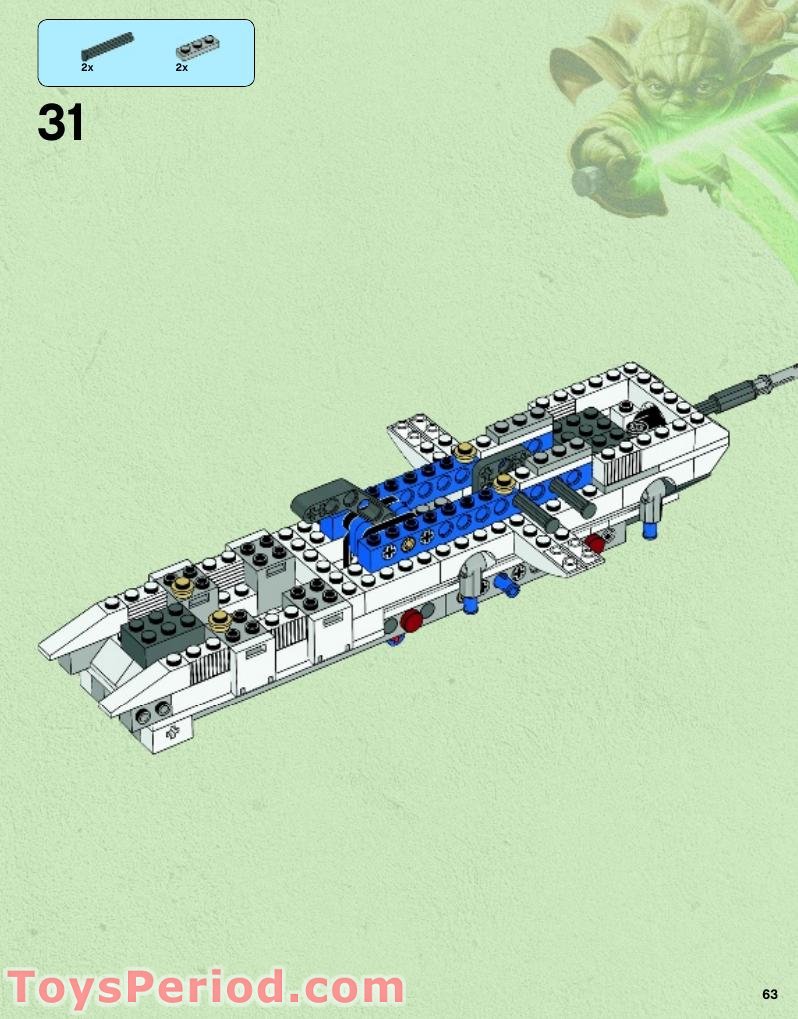 LEGO 75021 Republic Gunship Instructions and Parts List