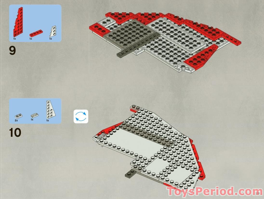 LEGO 7931 T-6 Jedi Shuttle Instructions and Parts List
