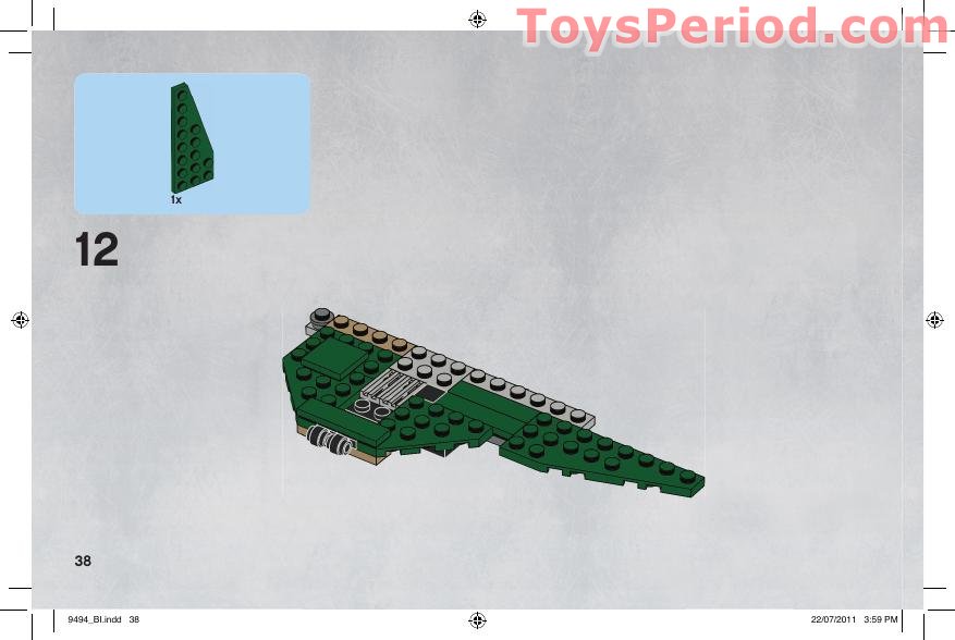 LEGO 9494 Anakin's Jedi Interceptor Instructions and Parts List