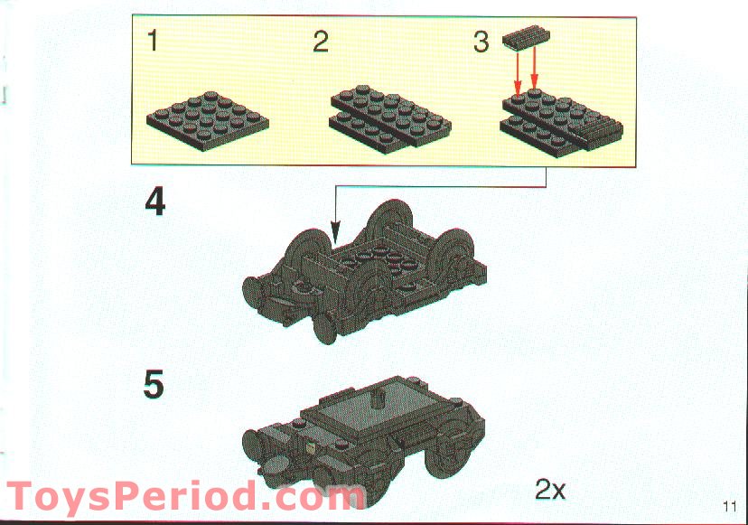 LEGO 10013 Open Freight Wagon Instructions and Parts List