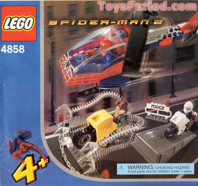 LEGO 4858 Doc Ock's Crime Spree Instructions and Parts List