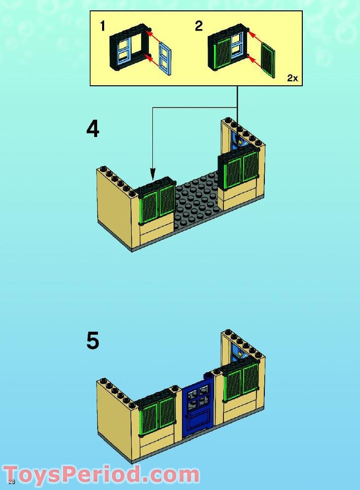 LEGO 4982 Mrs. Puff's Boating School Instructions and Parts List