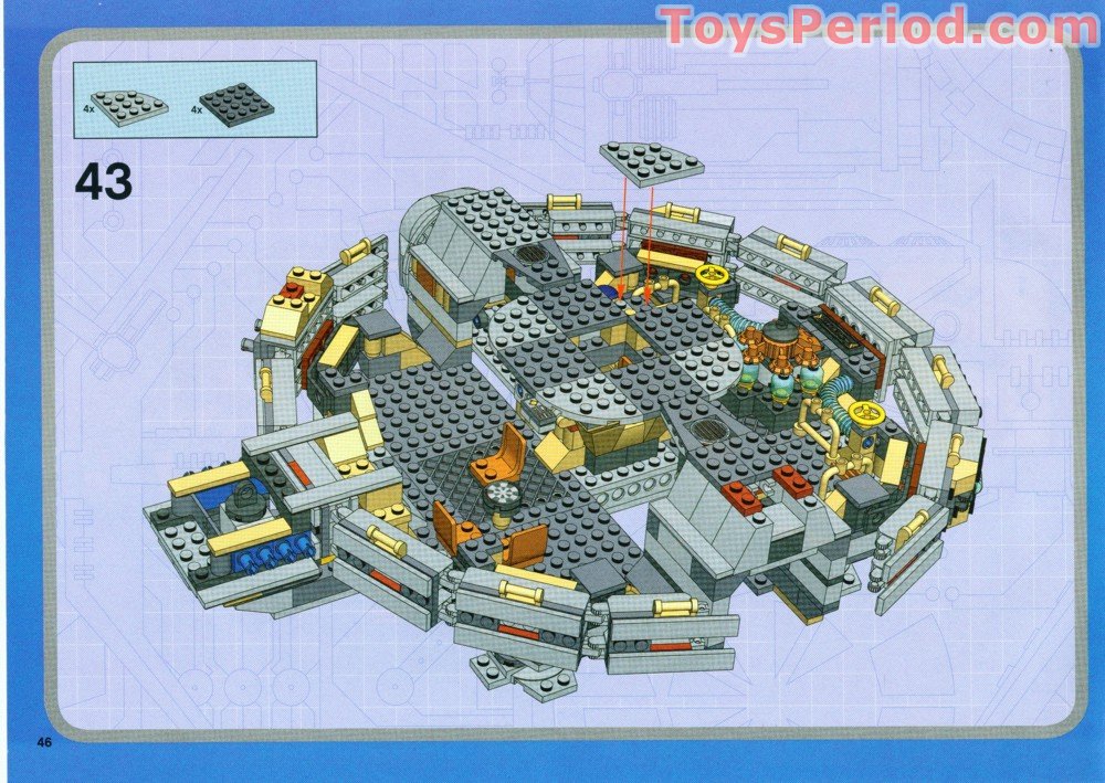 LEGO 4504-1 Millennium Falcon (Redesign), Blue Box Instructions and ...