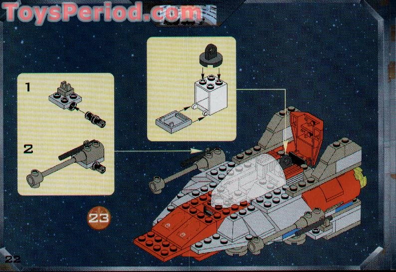 LEGO 7134 A-Wing Fighter Instructions and Parts List