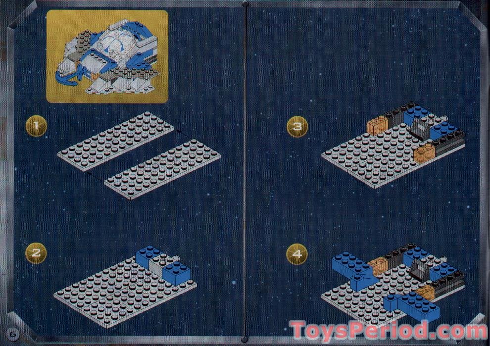 LEGO 7161 Gungan Sub Instructions and Parts List