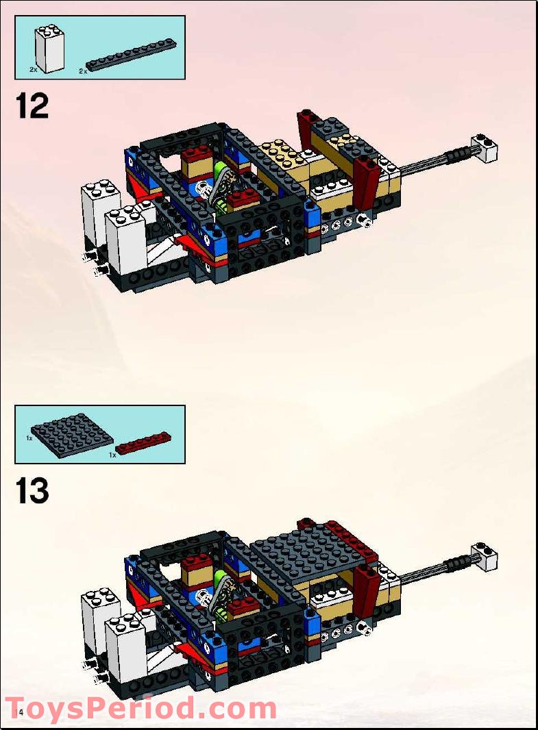 LEGO 7298 Dino Air Tracker Instructions and Parts List