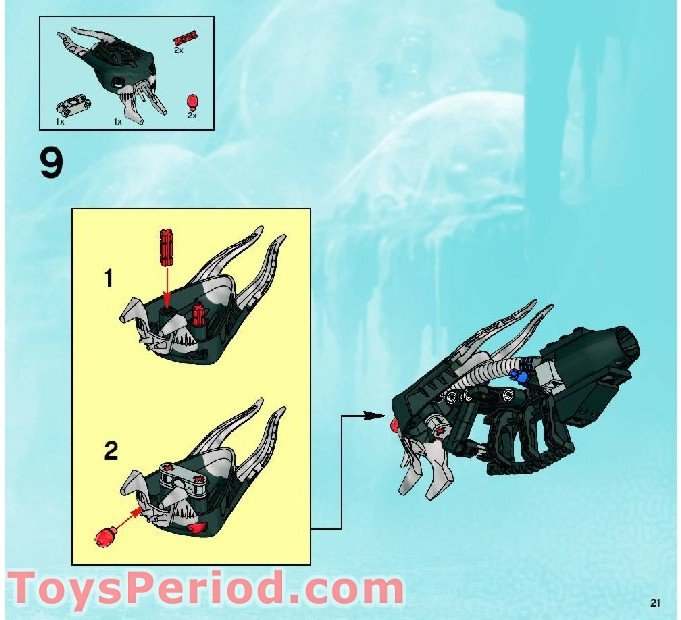 LEGO 8926 Toa Undersea Attack Instructions and Parts List