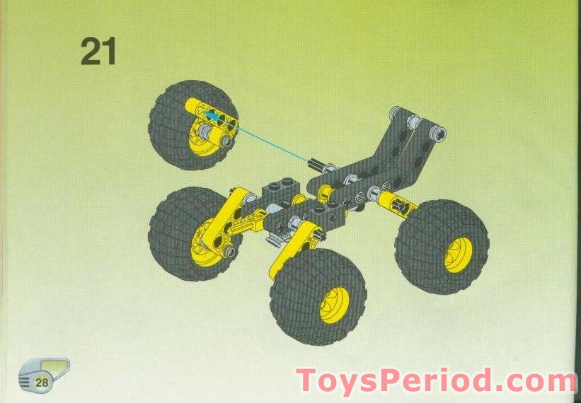 LEGO 8240 Slammer Stunt Bike Instructions and Parts List