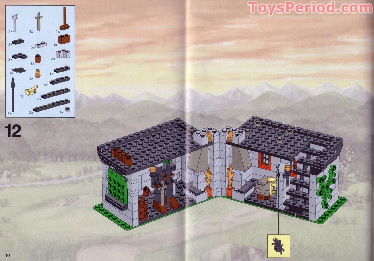 LEGO 3739 Blacksmith Shop Instructions and Parts List