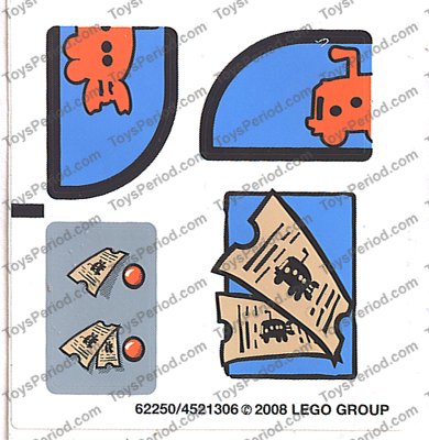 LEGO Sets with Part 3830stk01 Sticker Sheet for Set 3830 - (62250/4521306)